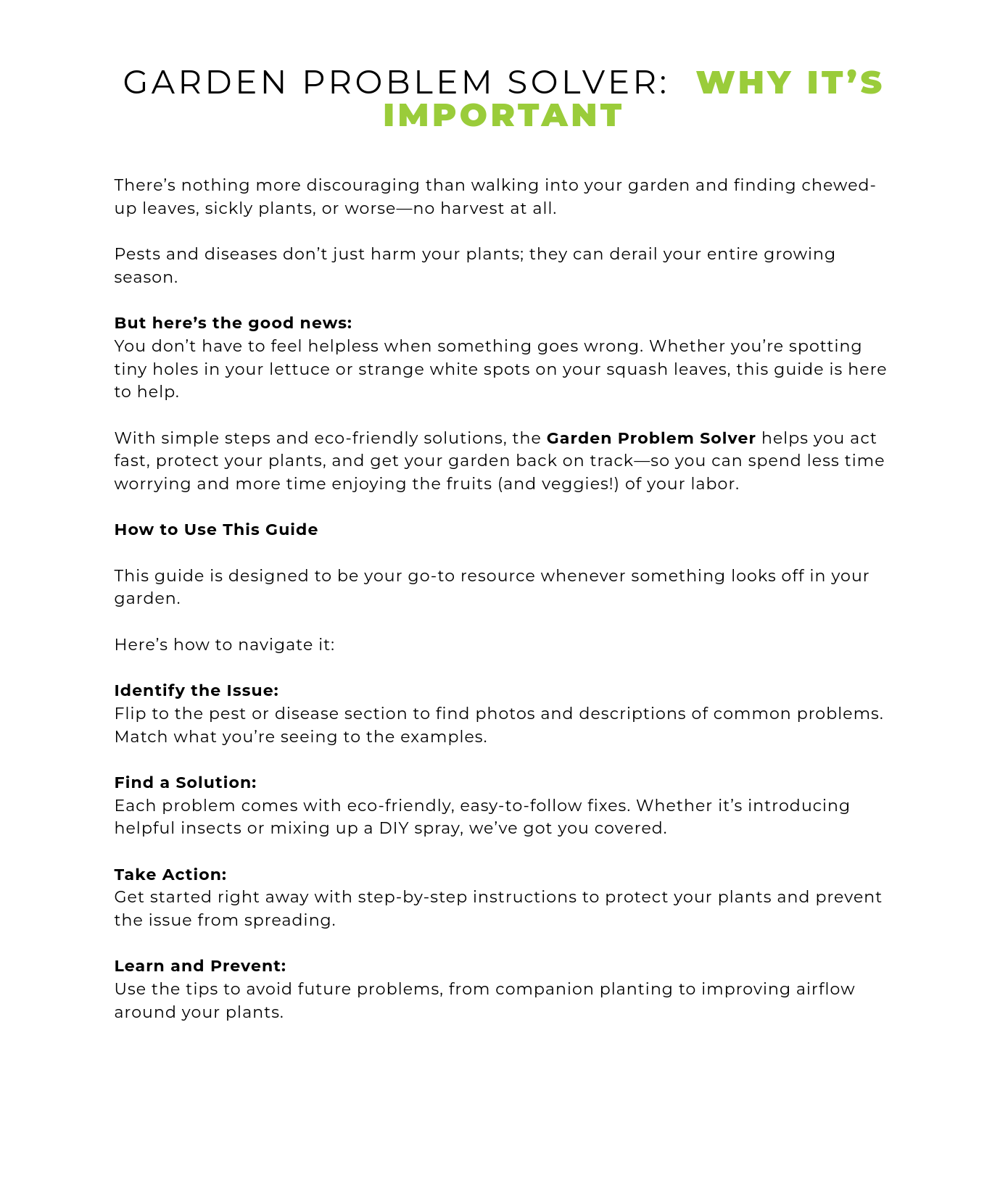 Garden Problem Solver