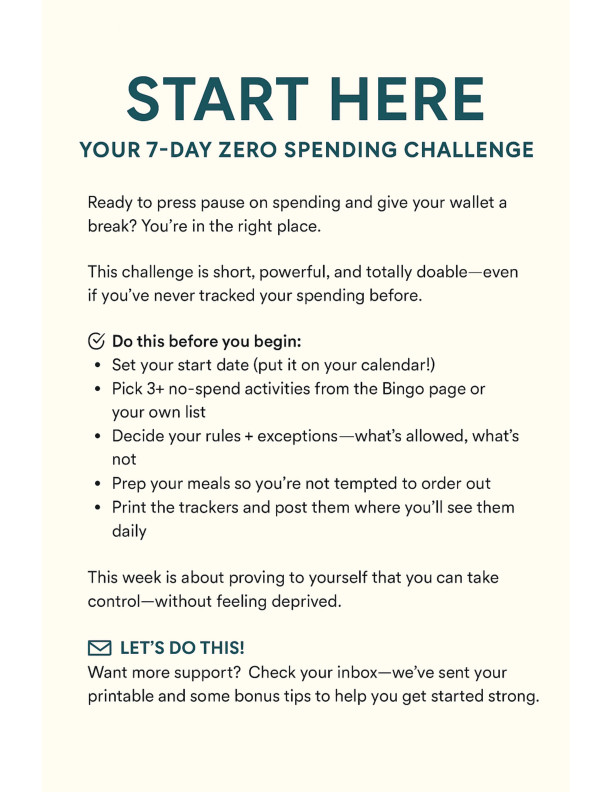 Zero Spend Challenge